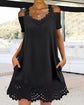 Contrast Lace Cold Shoulder Casual Dress – AvocadoMall